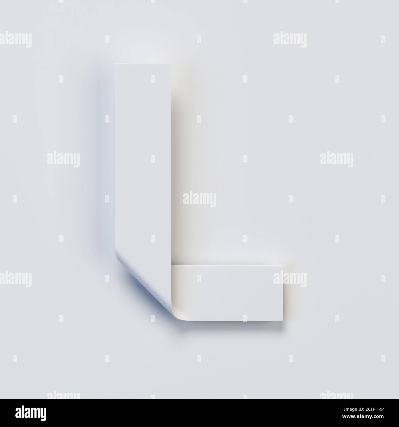 Origami paper font, folded ribbon font 3d rendering, letter L Stock Photo - Alamy