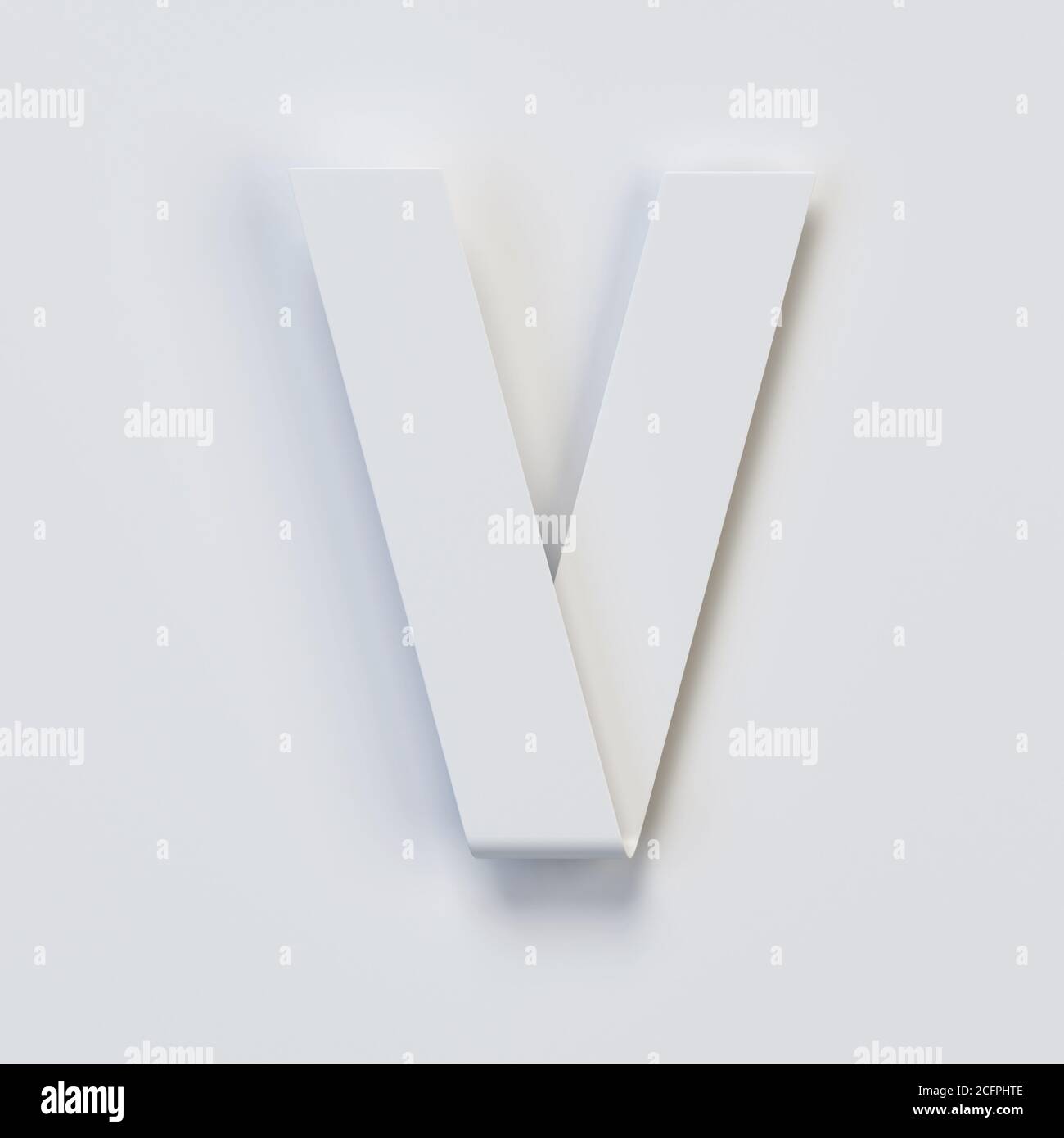 Origami paper font, folded ribbon font 3d rendering, letter V Stock Photo - Alamy