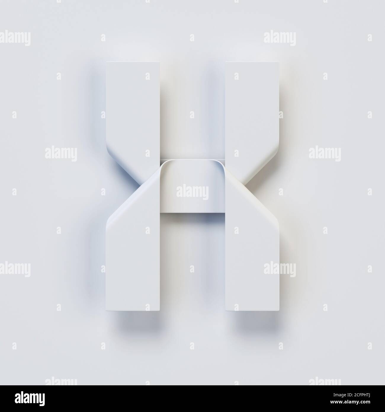 Origami paper font, folded ribbon font 3d rendering, letter X Stock Photo - Alamy