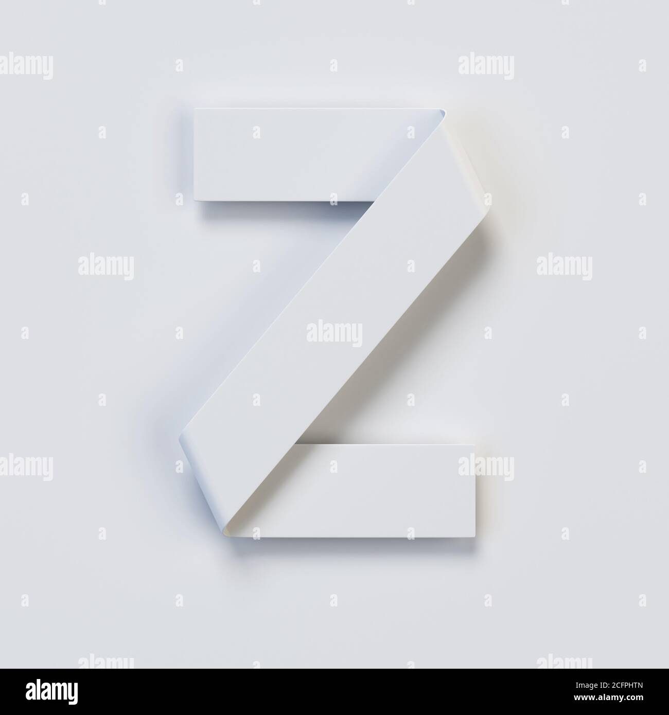 Origami paper font, folded ribbon font 3d rendering, letter Z Stock Photo - Alamy