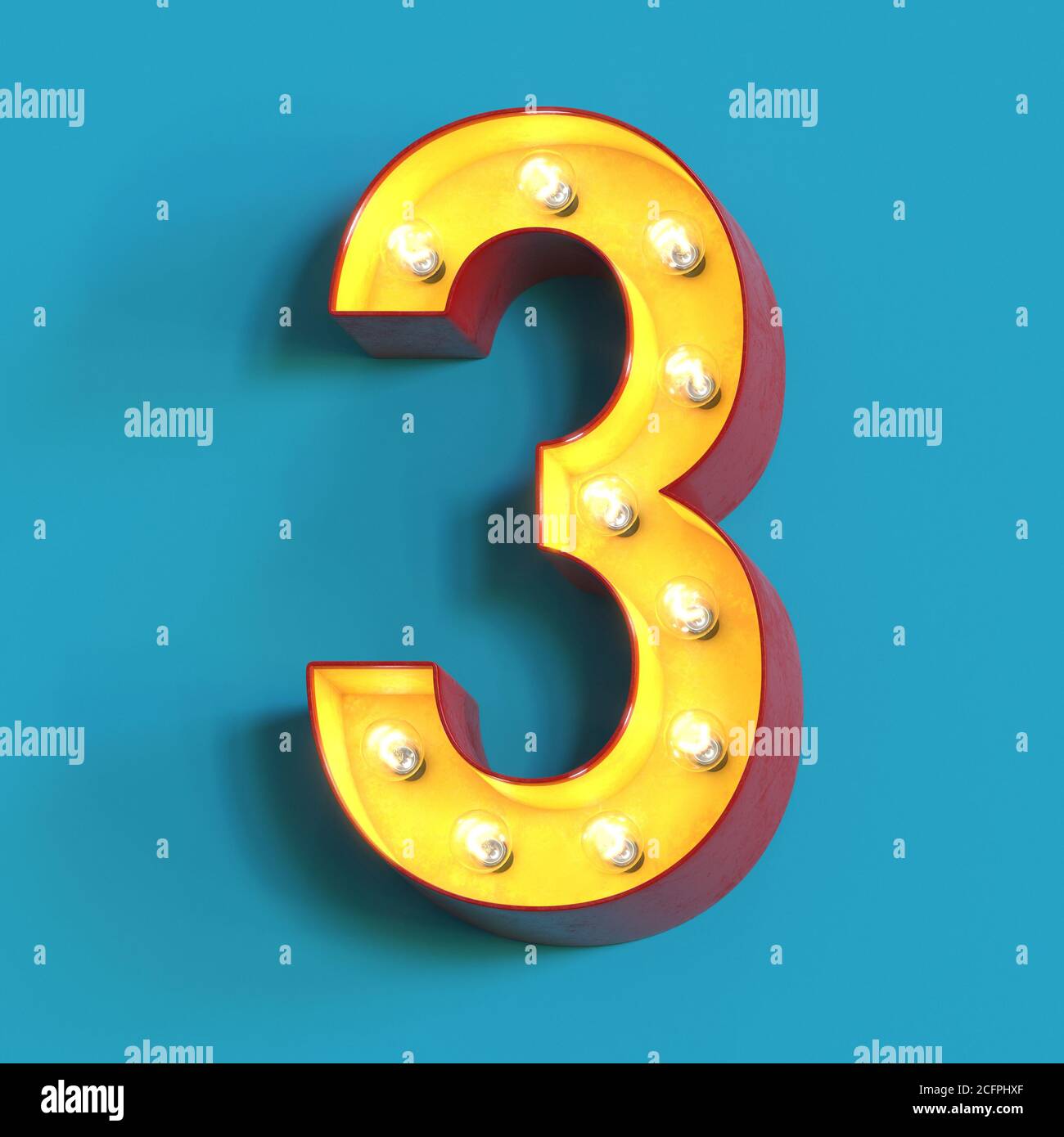 Number lamp glowing font vintage hi-res stock photography and images ...