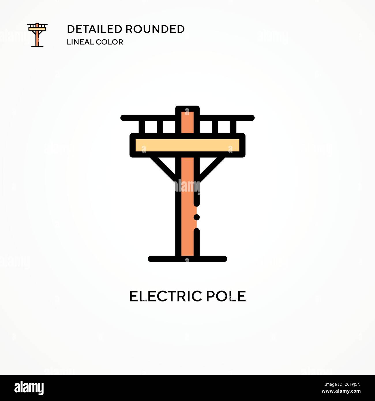 Electric pole vector icon. Modern vector illustration concepts. Easy to ...