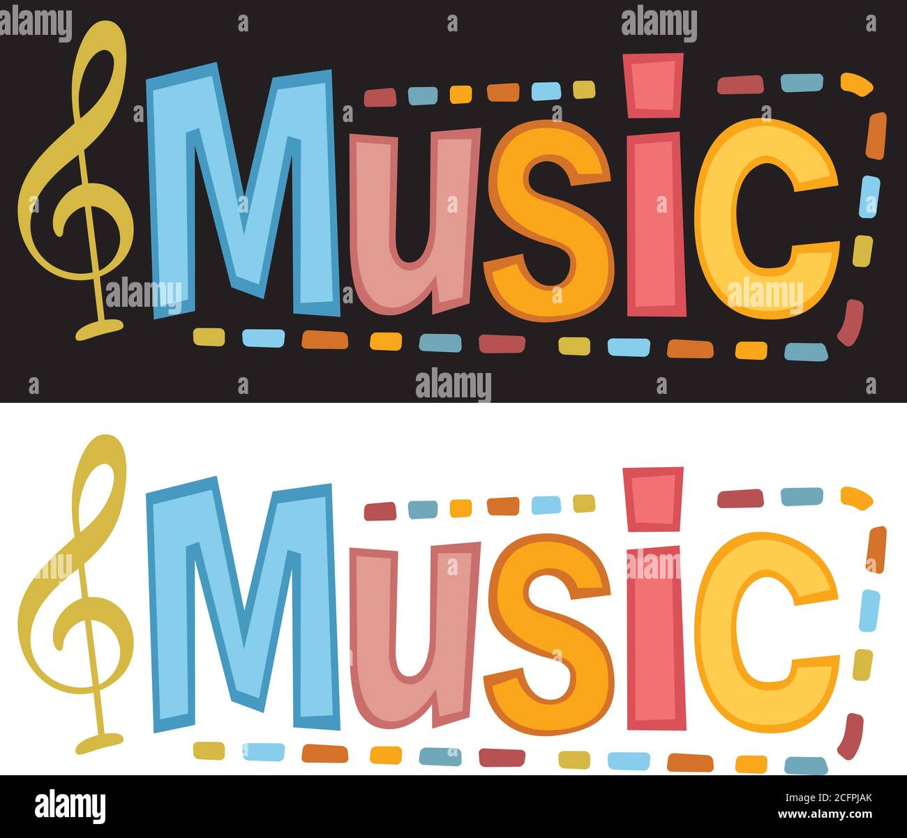 Retro style lettering phrase “Music”. Typography for a poster, banner ...