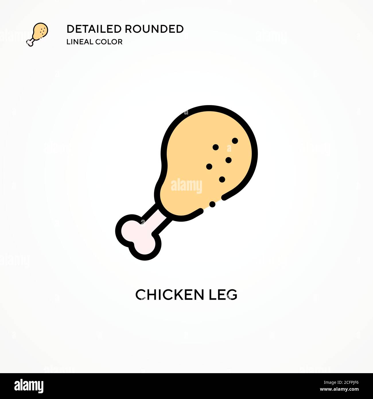 Chicken leg vector icon. Modern vector illustration concepts. Easy to ...