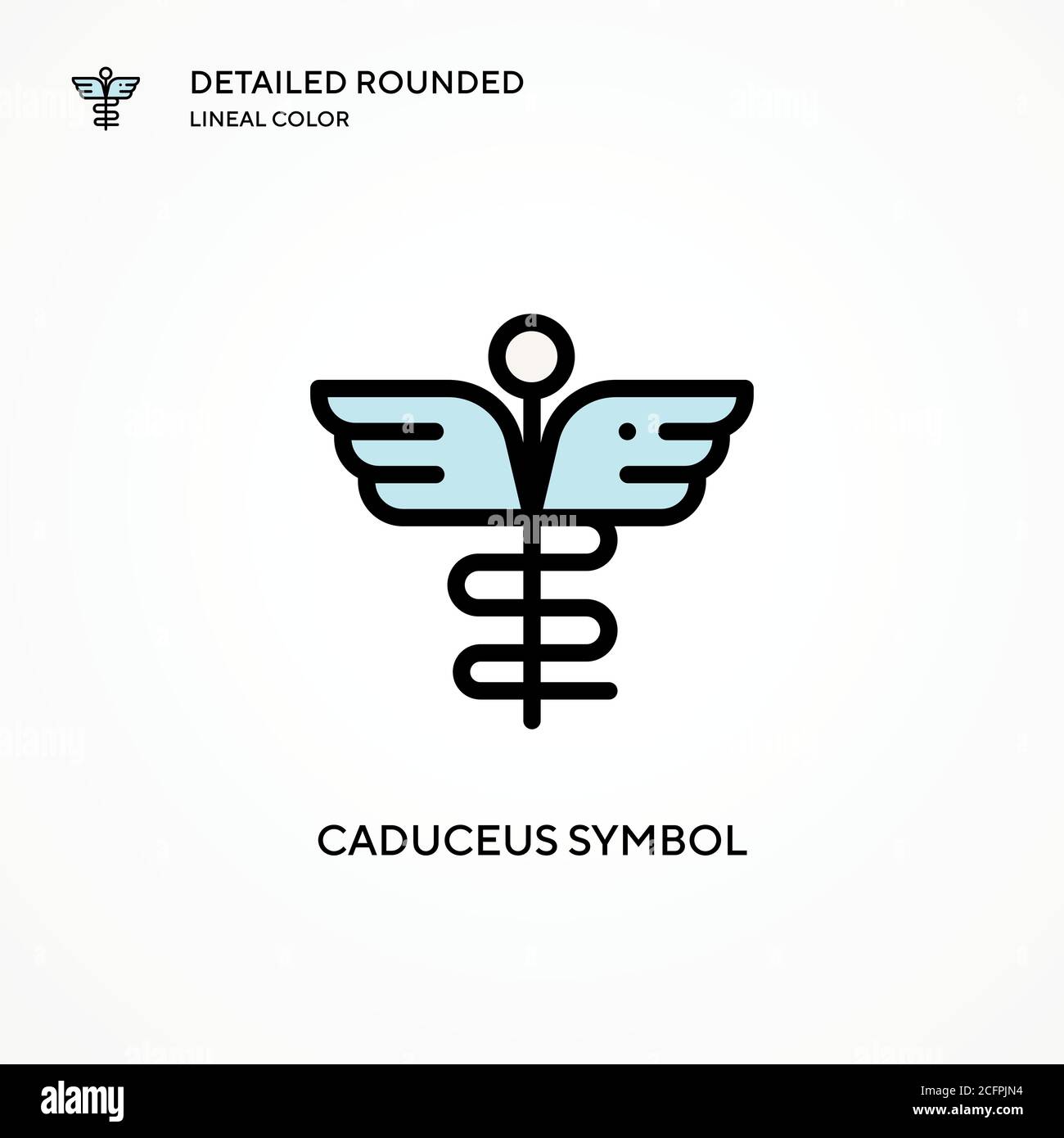 Caduceus symbol vector icon. Modern vector illustration concepts. Easy ...
