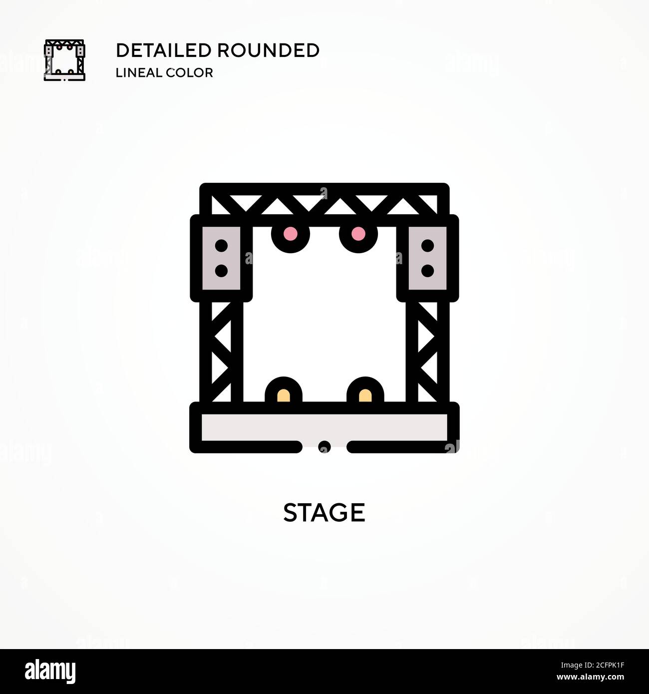 Stage vector icon. Modern vector illustration concepts. Easy to edit ...