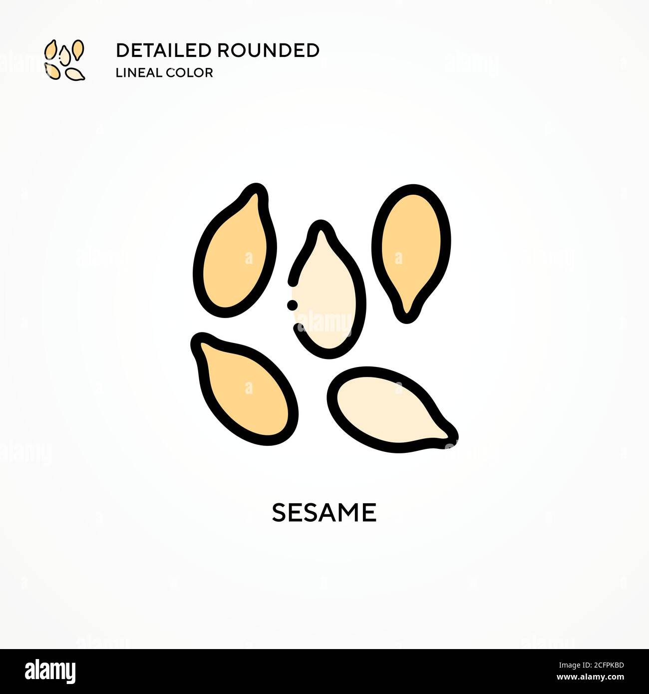 Sesame vector icon. Modern vector illustration concepts. Easy to edit ...