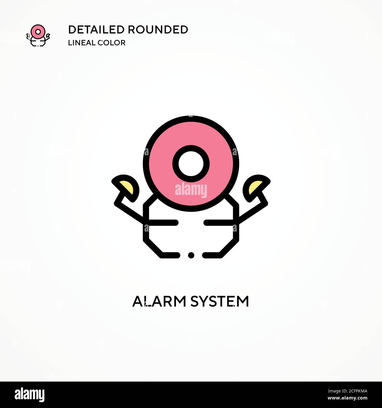 Alarm system vector icon. Modern vector illustration concepts. Easy to ...