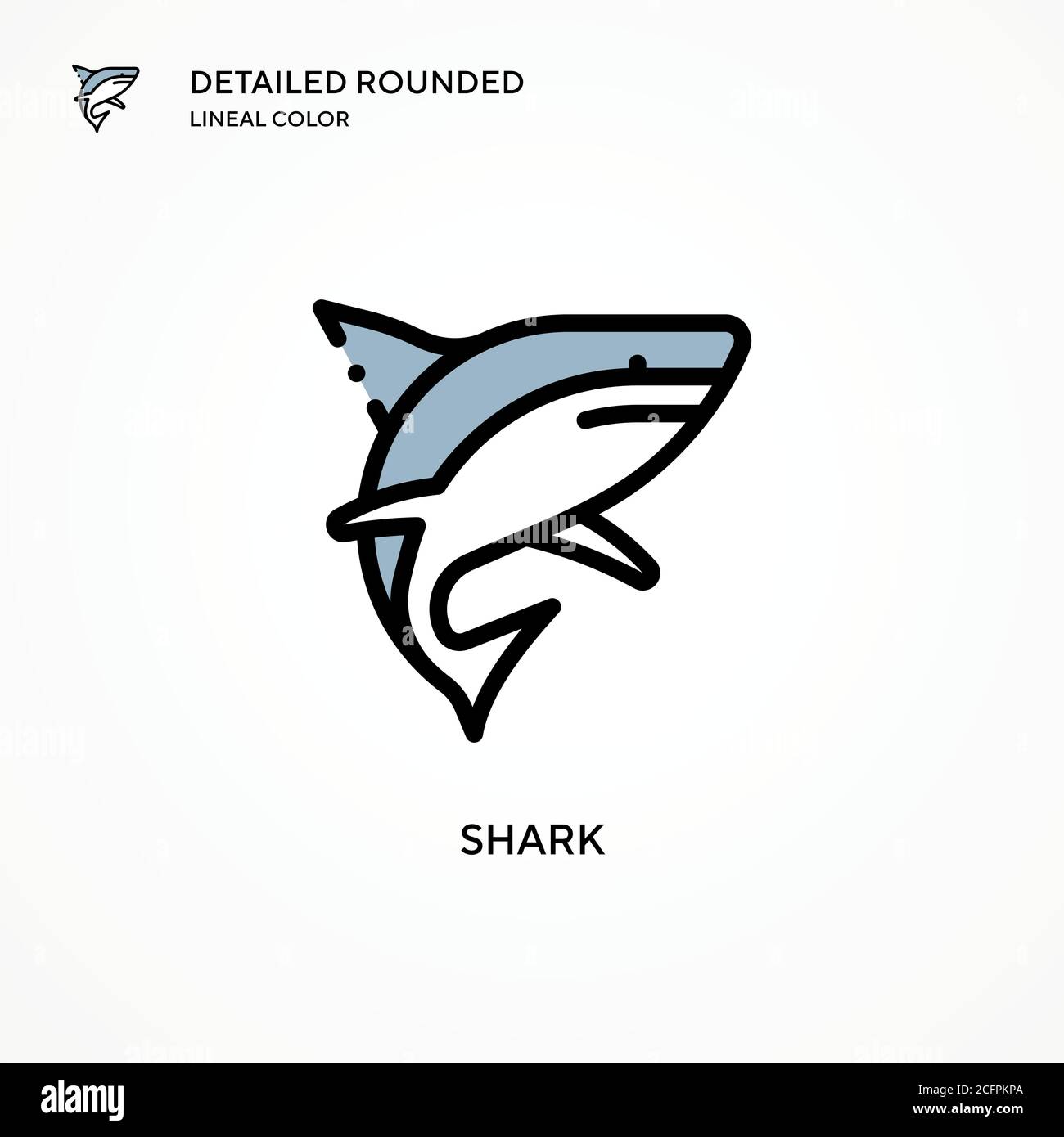 Shark vector icon. Modern vector illustration concepts. Easy to edit ...