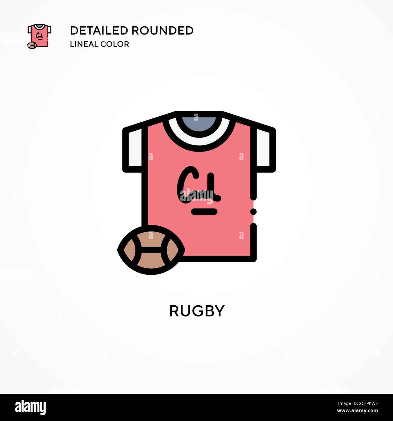 Rugby vector icon. Modern vector illustration concepts. Easy to edit ...