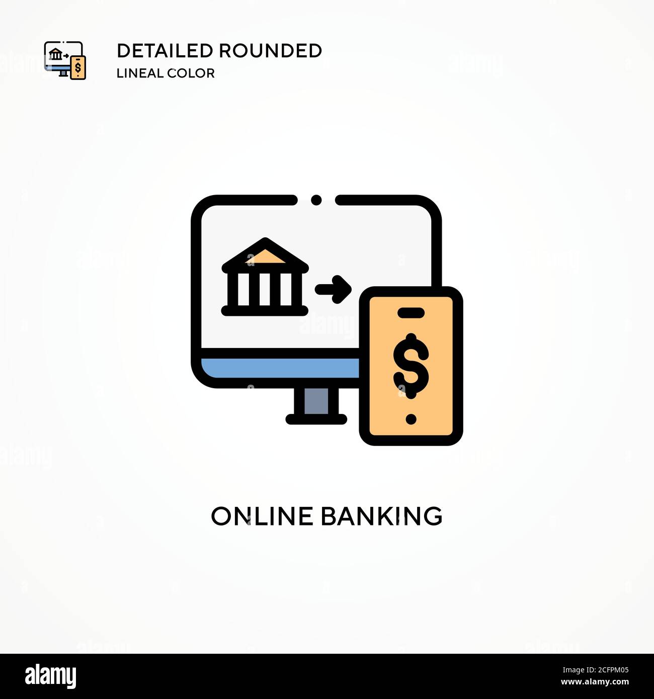 Online banking vector icon. Modern vector illustration concepts. Easy ...