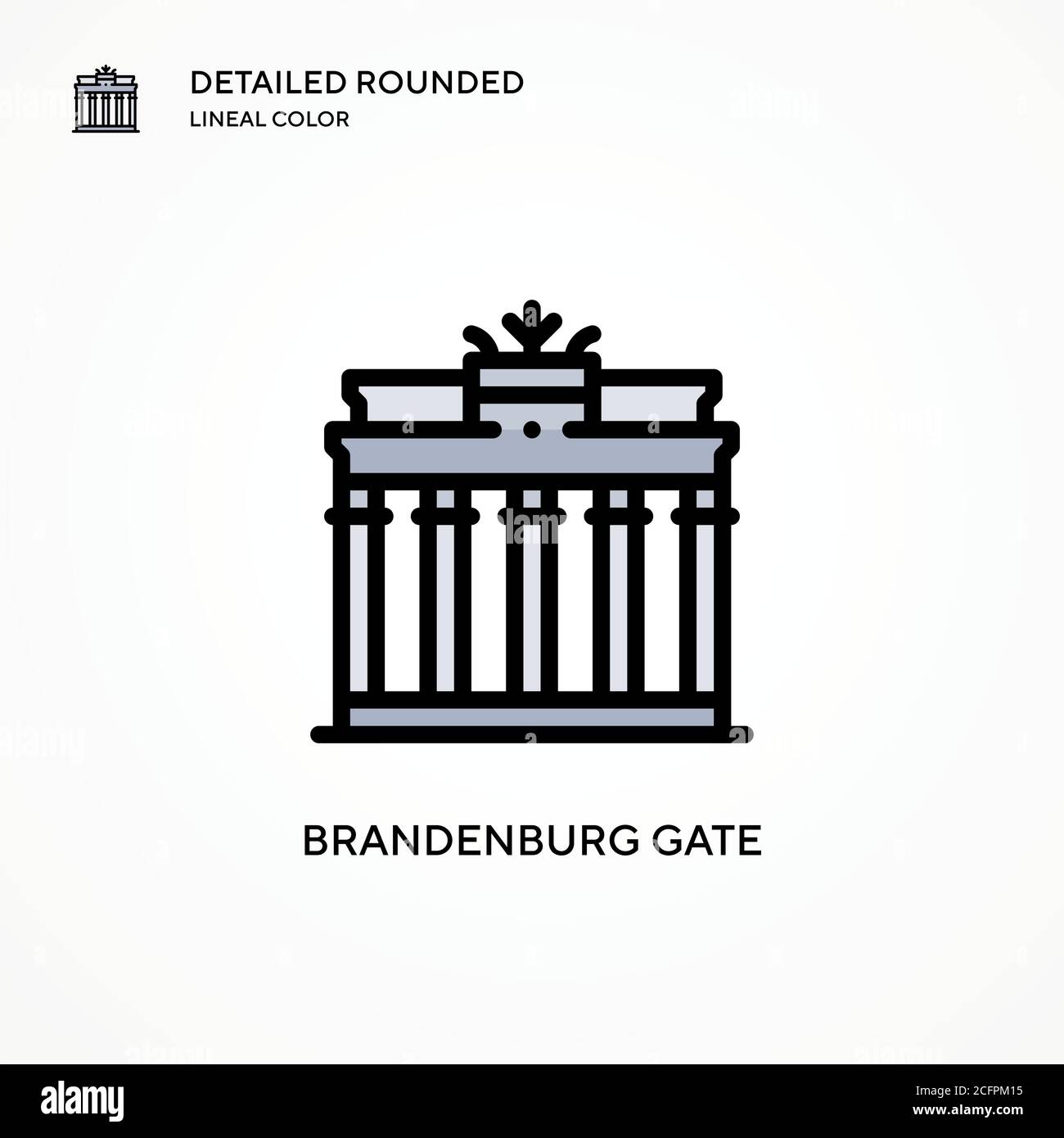 Brandenburg gate vector icon. Modern vector illustration concepts. Easy ...