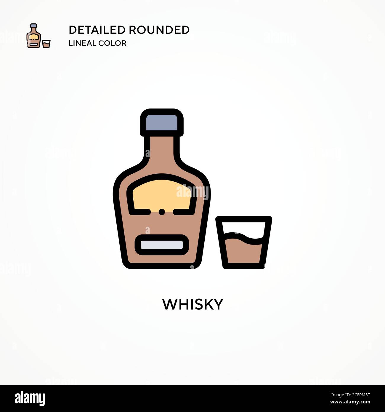 Whisky vector icon. Modern vector illustration concepts. Easy to edit ...