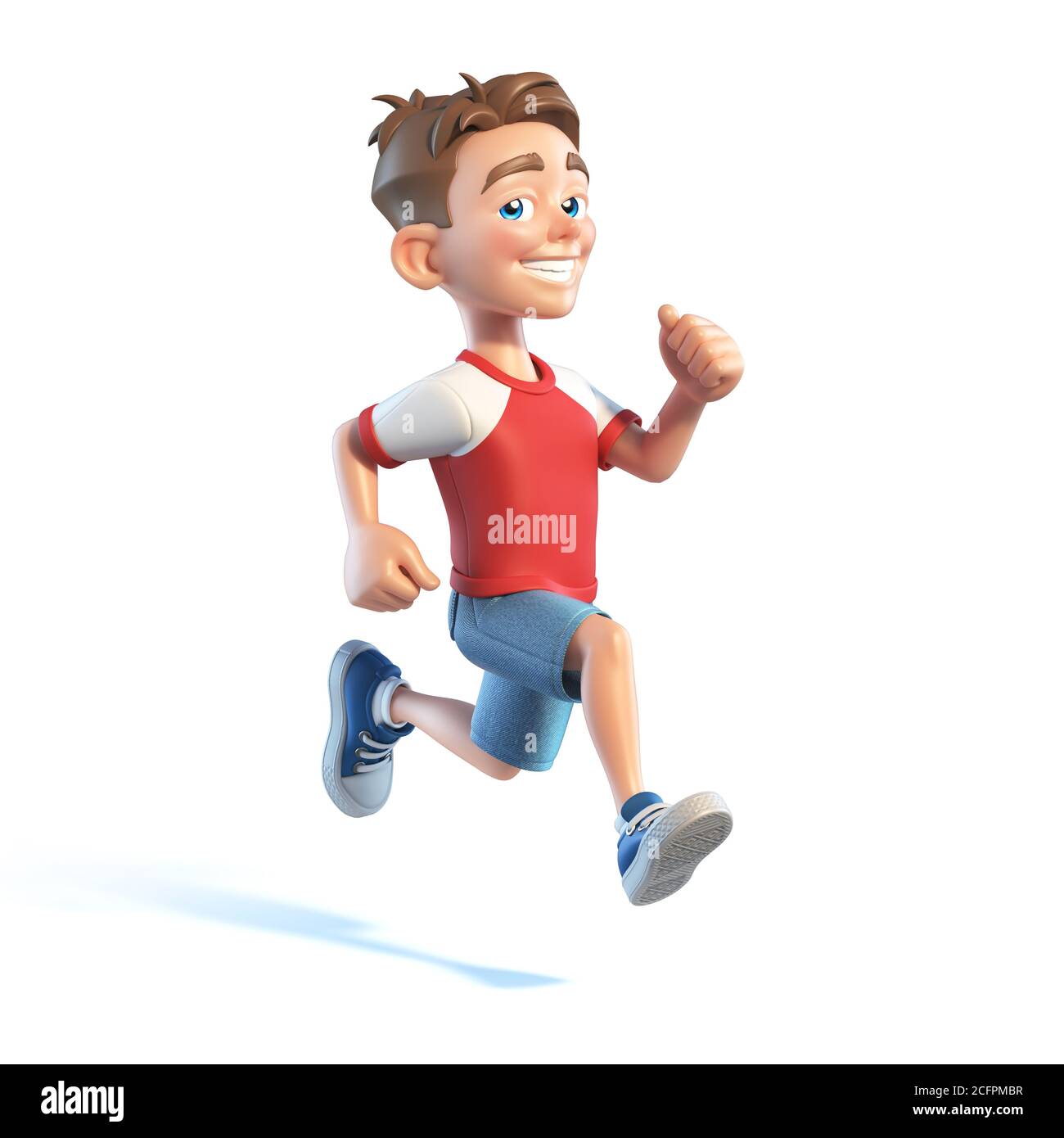 Running Cartoon Boy