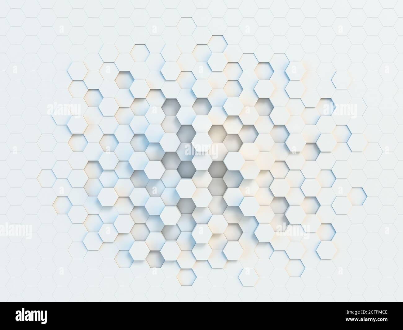 Hexagonal abstract 3d background, white wall with hexagonal pattern 3d ...