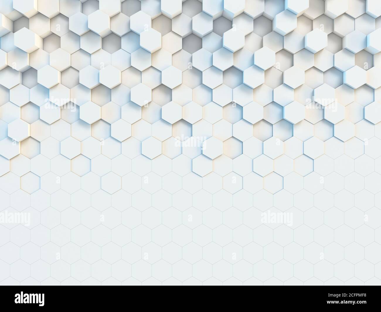 Hexagonal abstract 3d background, white wall with hexagonal pattern 3d ...