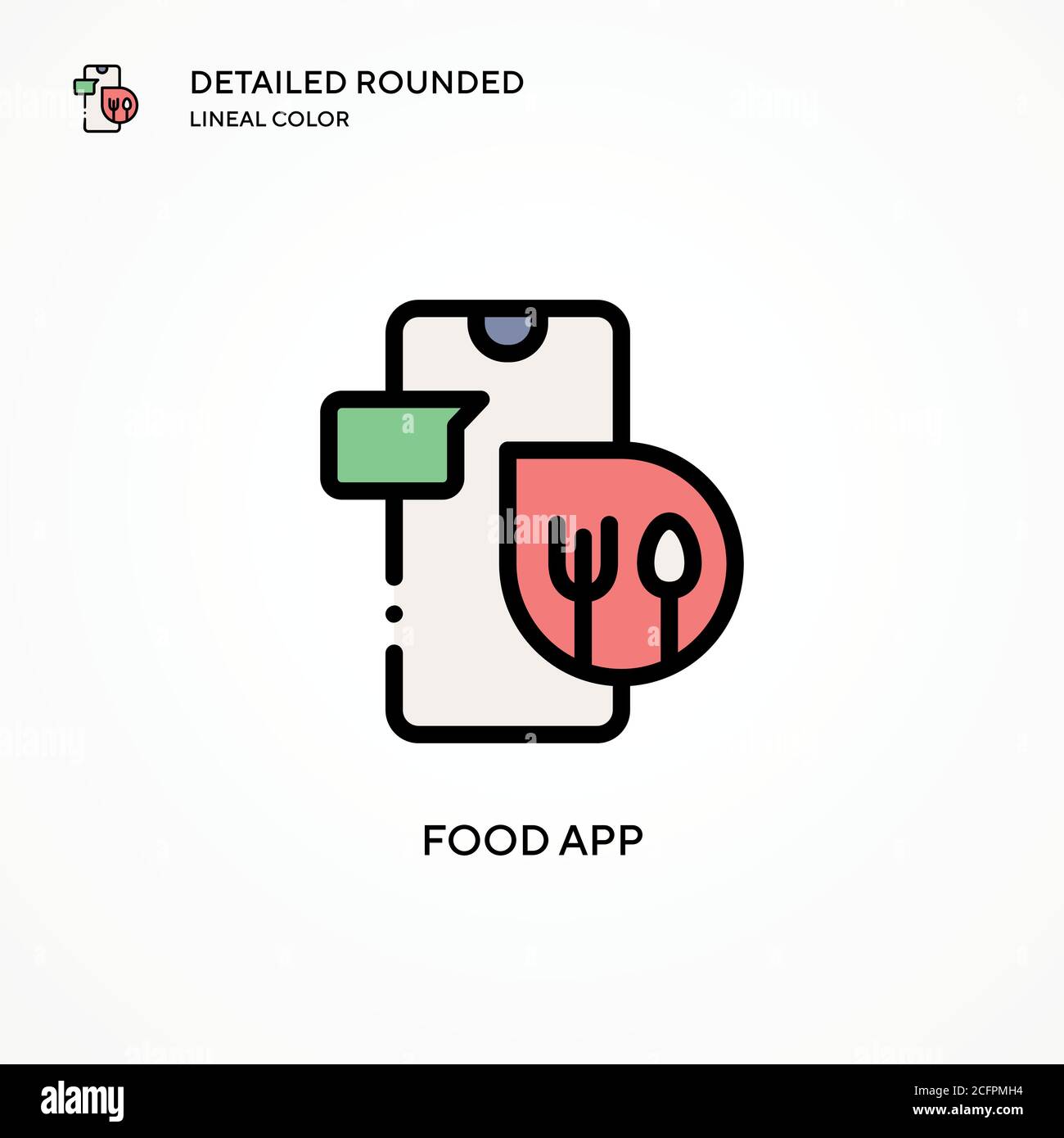 Food app vector icon. Modern vector illustration concepts. Easy to edit ...