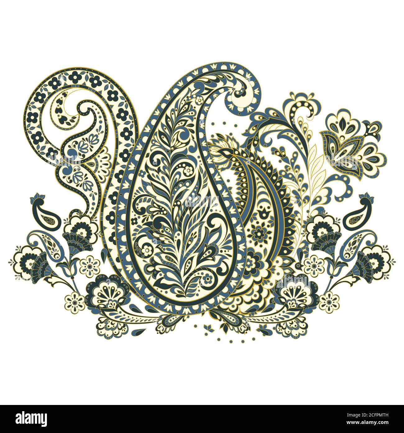 Paisley illustration Stock Vector Images - Alamy