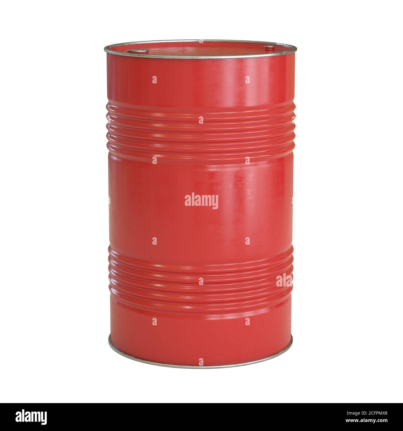 Red barrel isolated on the white background 3d rendering Stock Photo ...