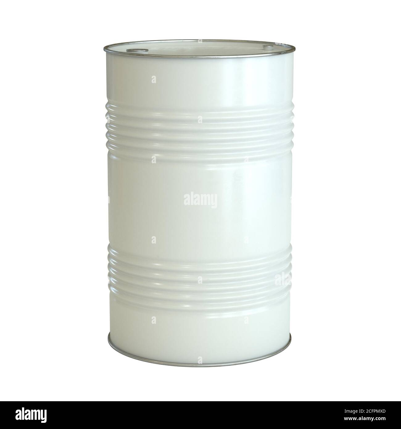 White barrel isolated on the white background 3d rendering Stock Photo ...