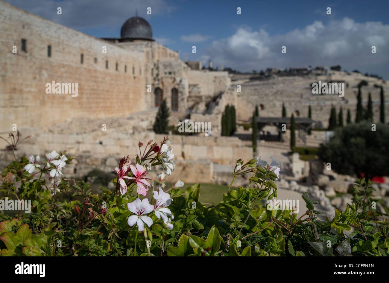 Jerusalem Israel old city City of David walls Stock Photo - Alamy