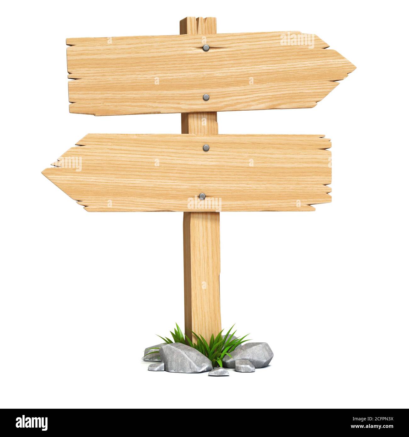 Signpost, signboard, guidepost, wooden road sign 3d rendering Stock ...