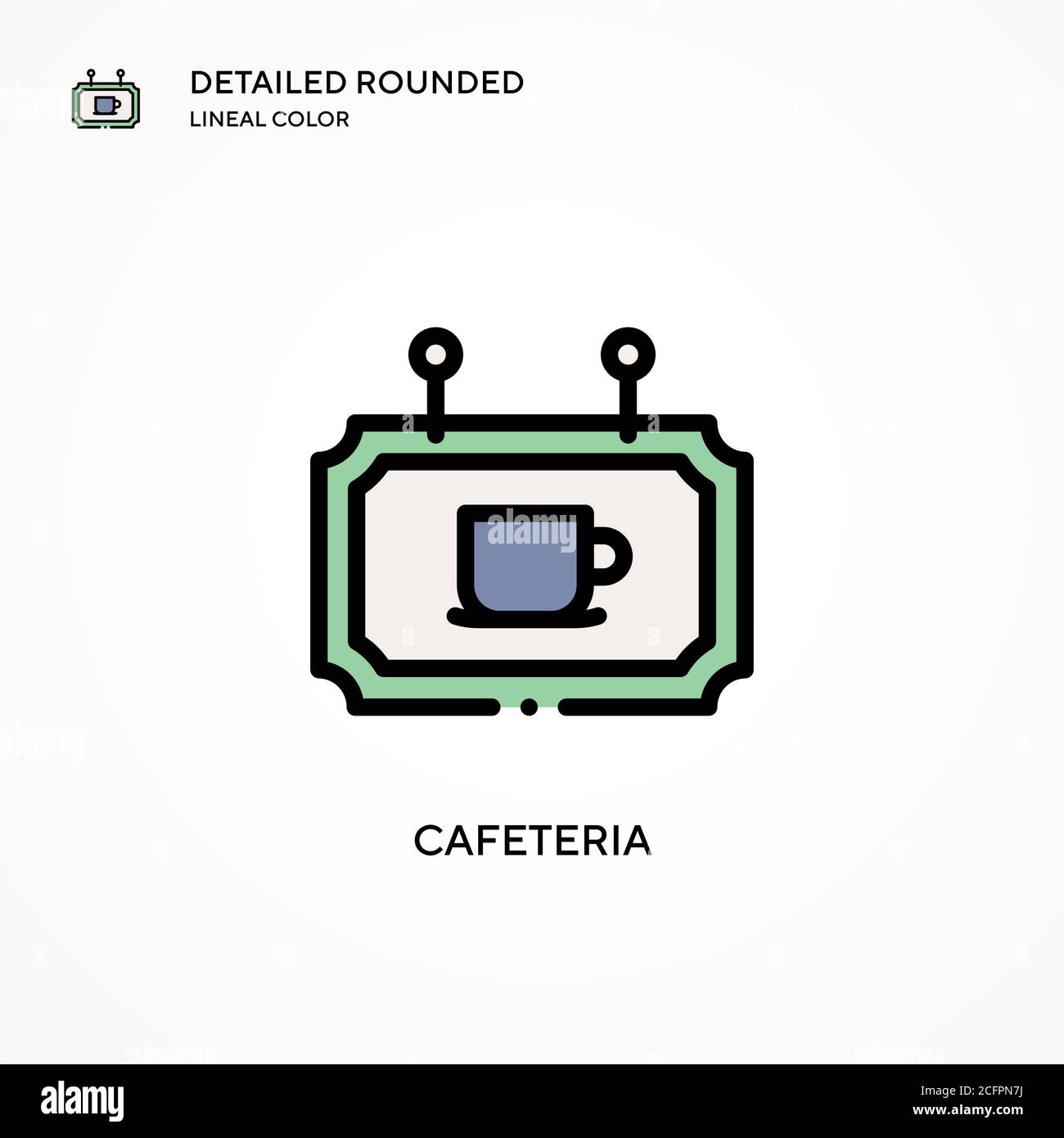 Cafeteria vector icon. Modern vector illustration concepts. Easy to ...