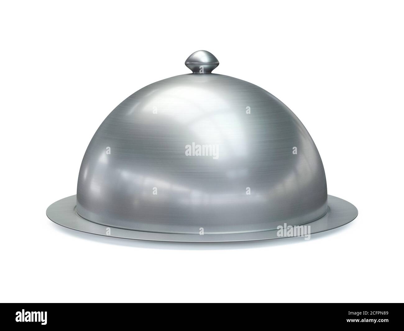 Restaurant cloche isolated on white background 3d rendering Stock Photo ...
