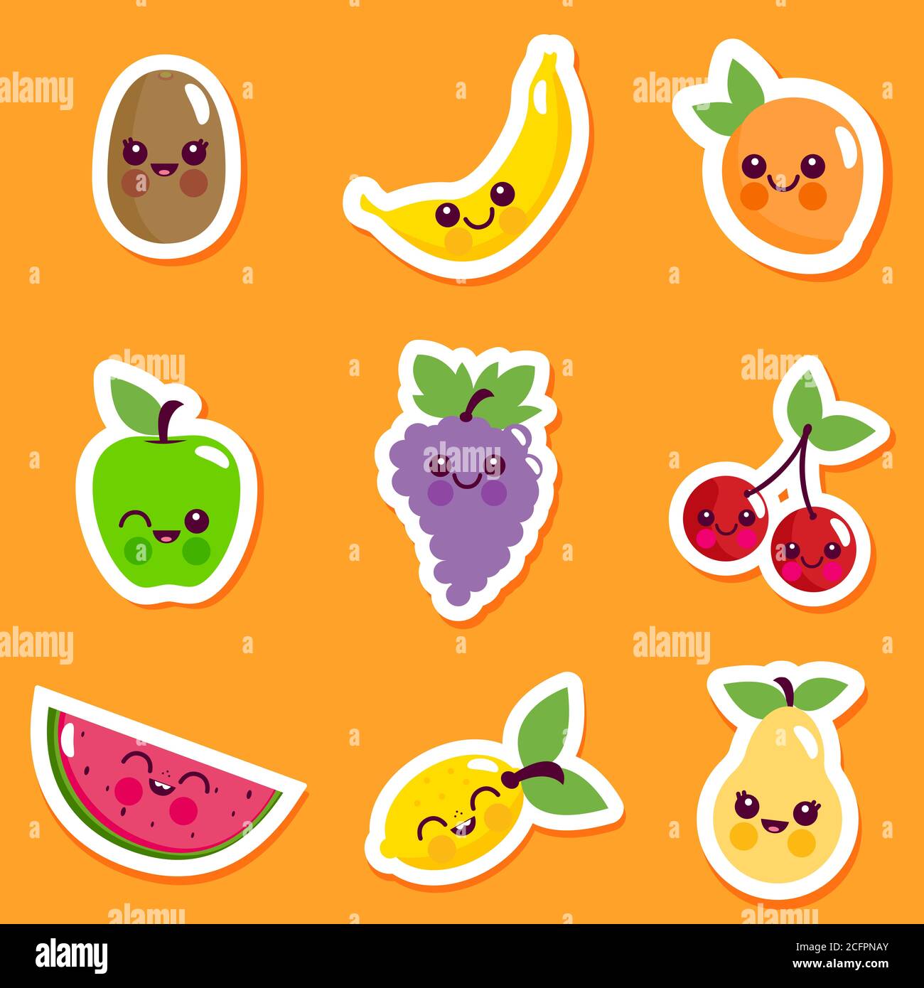 Cute Cartoon Fruits