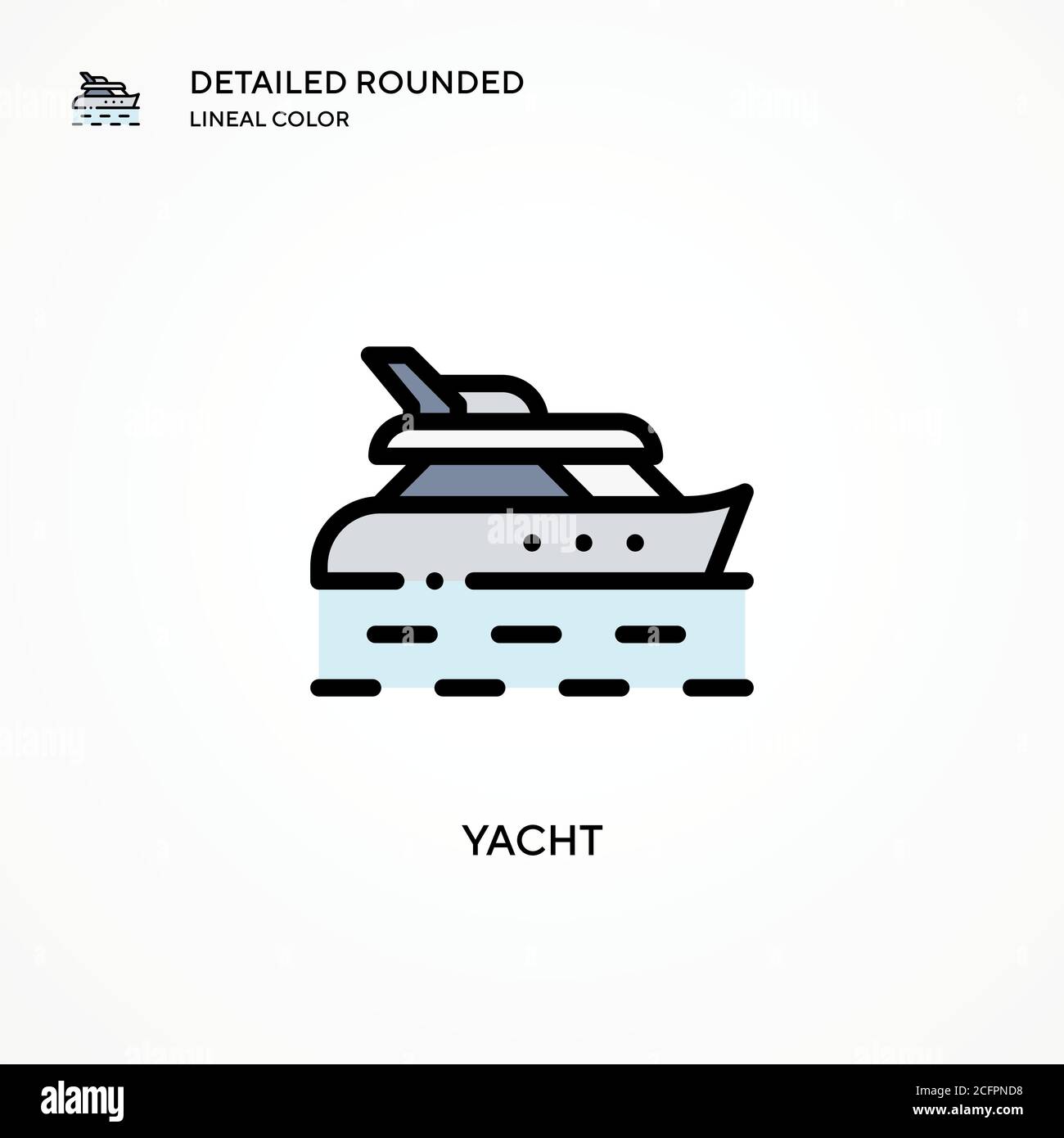 Yacht vector icon. Modern vector illustration concepts. Easy to edit ...