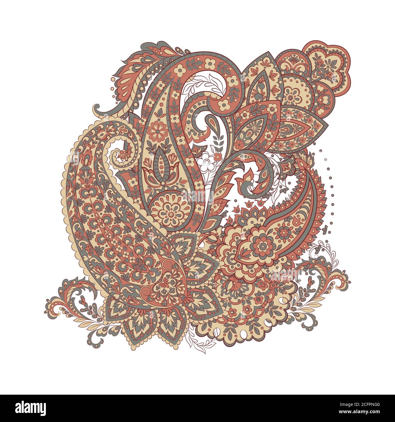 Isolated indian pattern with paisley Stock Vector Image & Art - Alamy