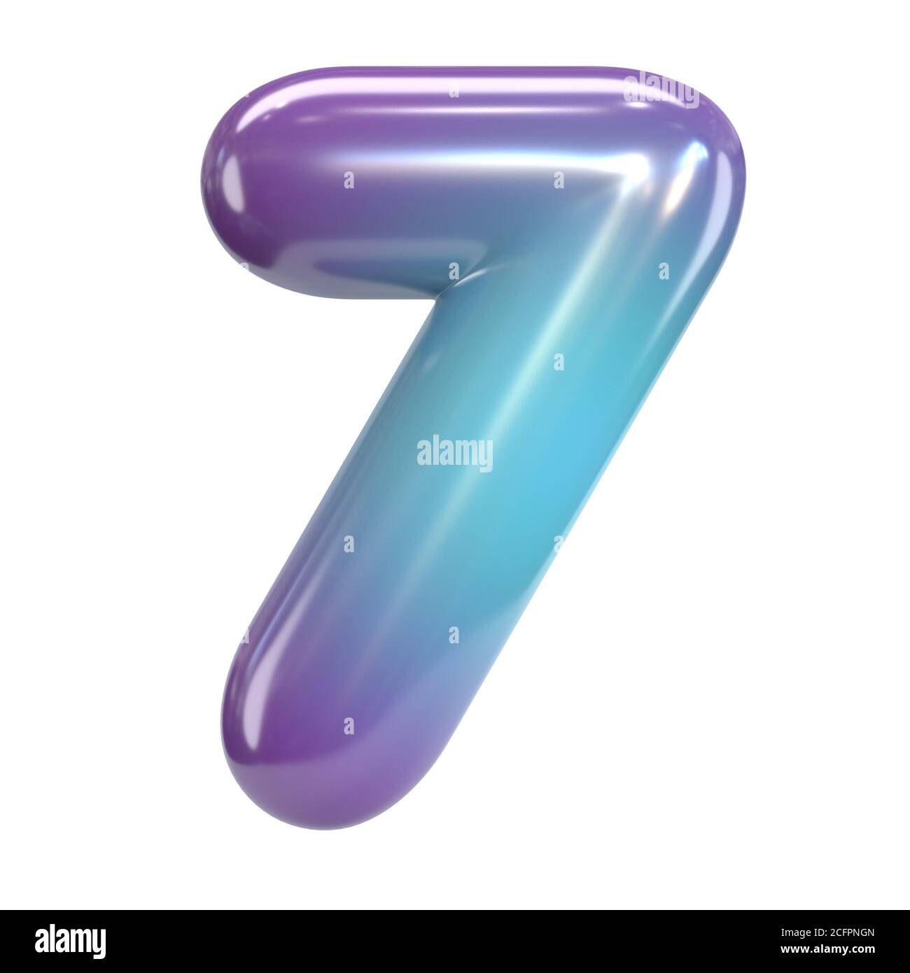 Round purple and blue font, balloon like letters and numbers, 3d ...