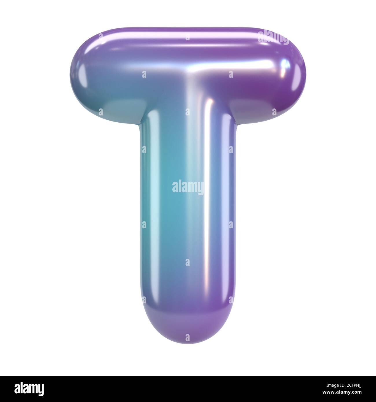 The Letter T In Colorful Bubble Letters