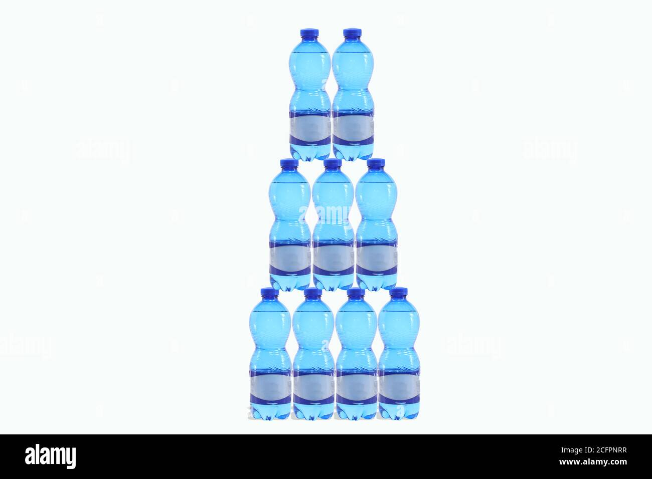 Plastic bottle pyramid Cut Out Stock Images & Pictures - Alamy