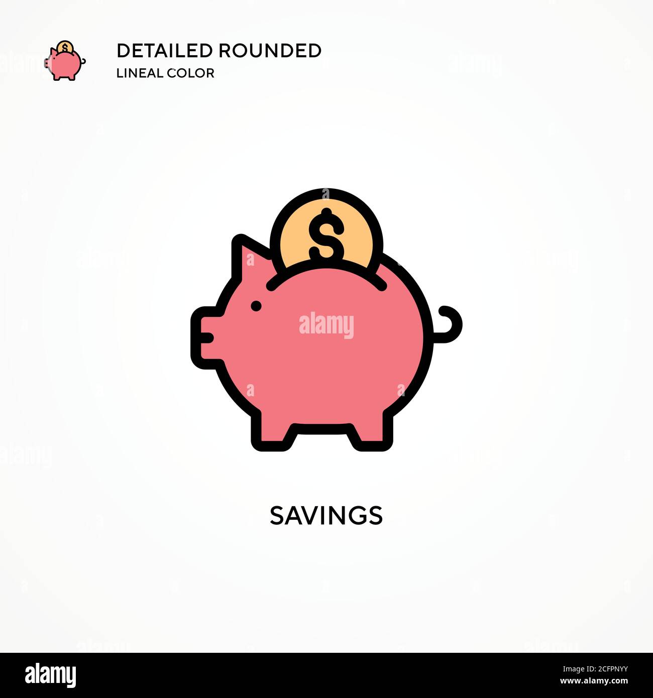 Savings vector icon. Modern vector illustration concepts. Easy to edit ...