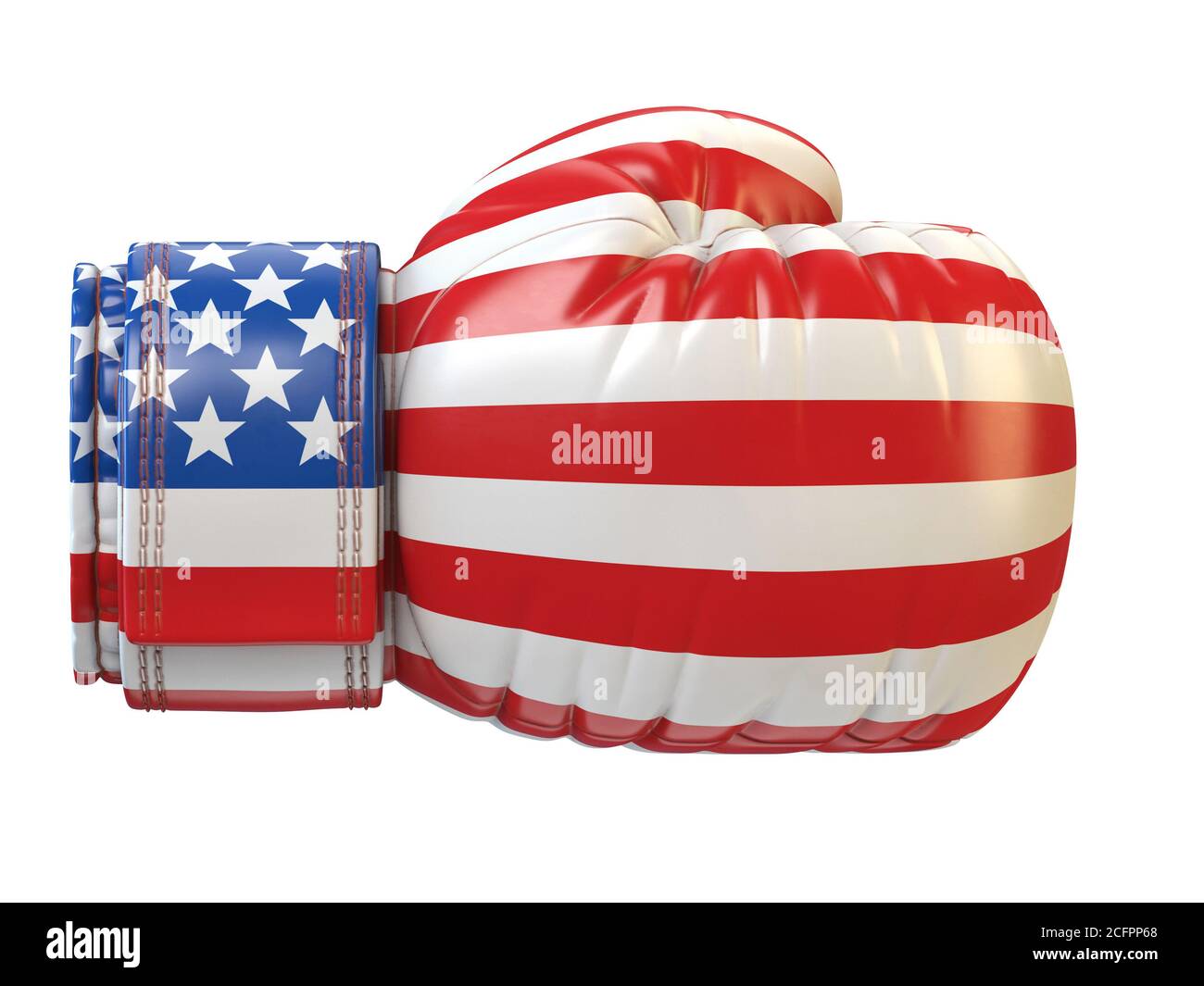 USA flag on boxing glove, American boxing 3d rendering Stock Photo - Alamy