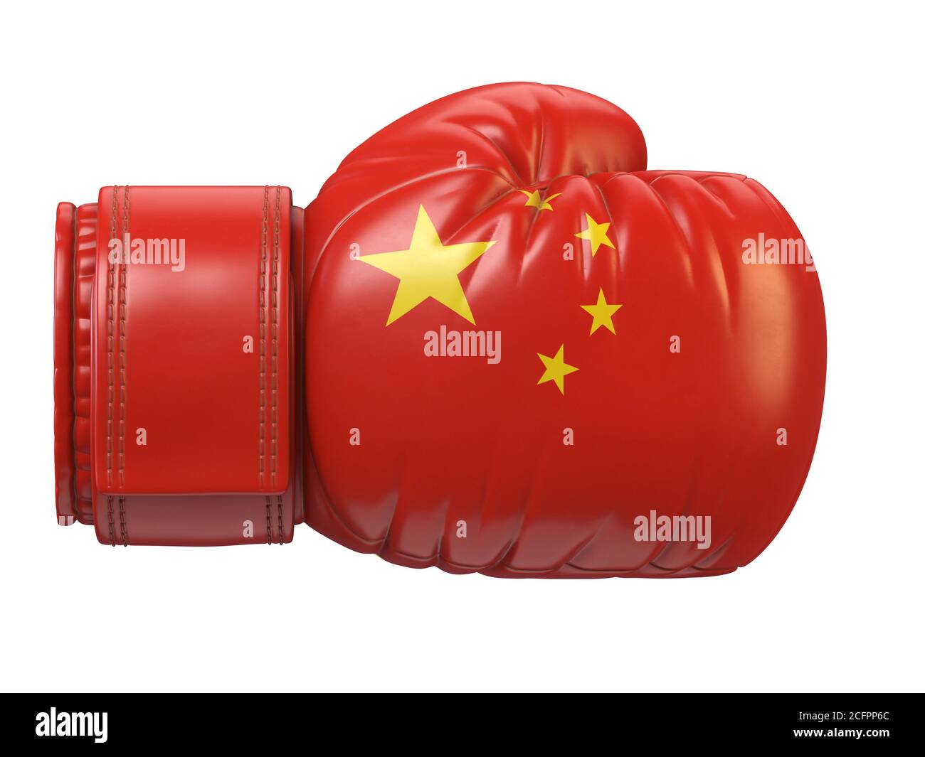 Flag of China on boxing glove, Chinese boxing 3d rendering Stock Photo ...