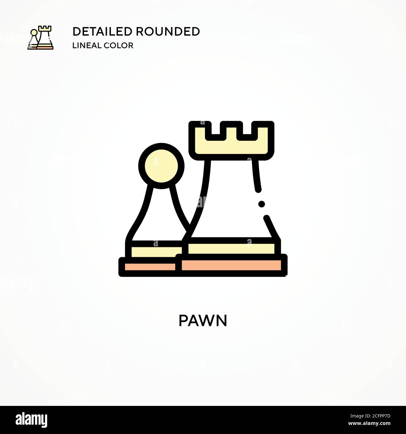 Pawn vector icon. Modern vector illustration concepts. Easy to edit and ...