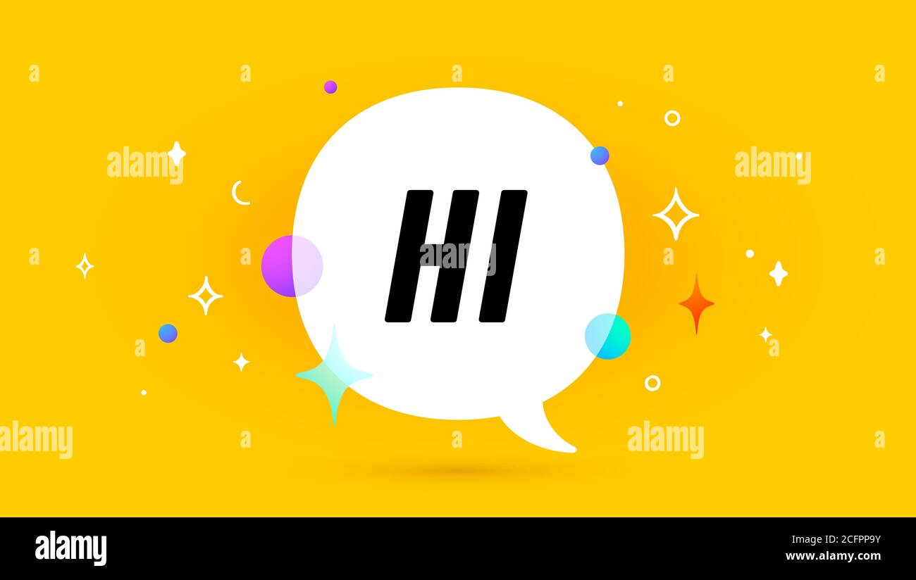 Speech cloud word hi hi-res stock photography and images - Alamy