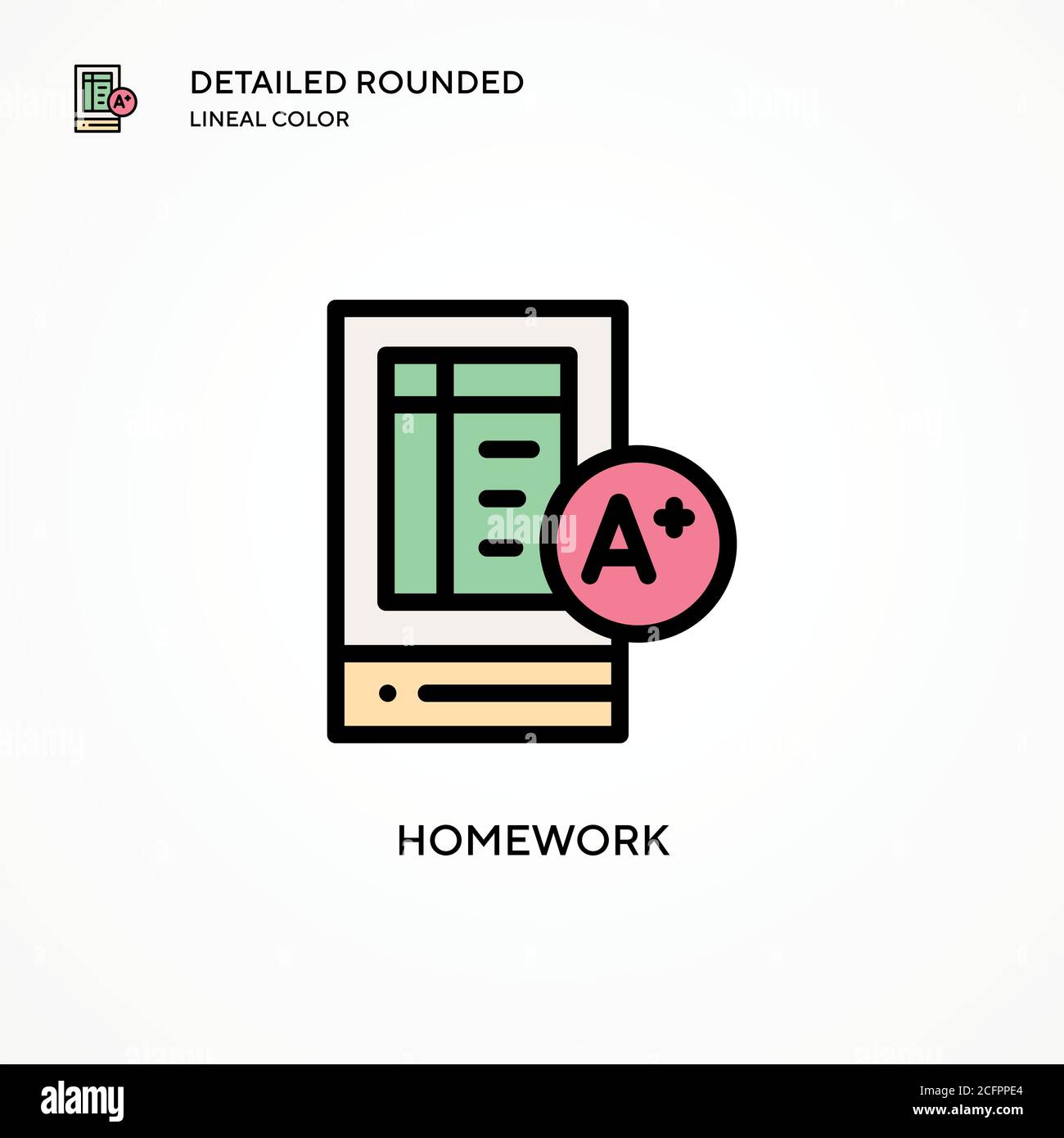 Homework vector icon. Modern vector illustration concepts. Easy to edit ...