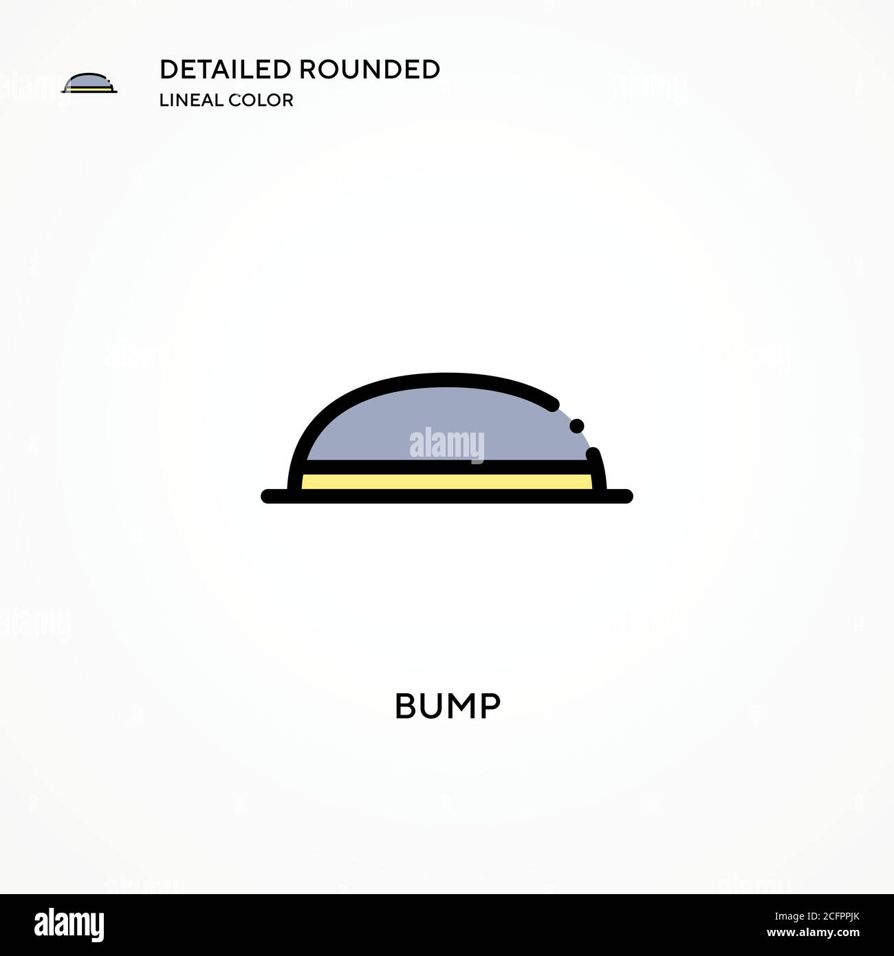 Bump vector icon. Modern vector illustration concepts. Easy to edit and ...