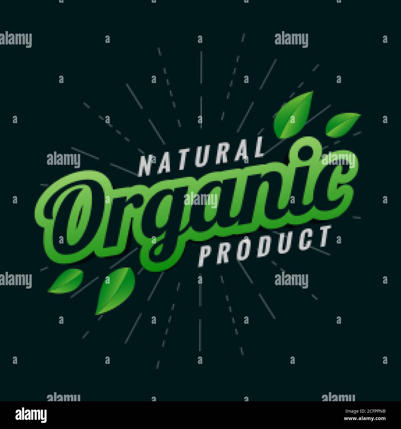 Organic Product Label Stock Vector Images - Alamy