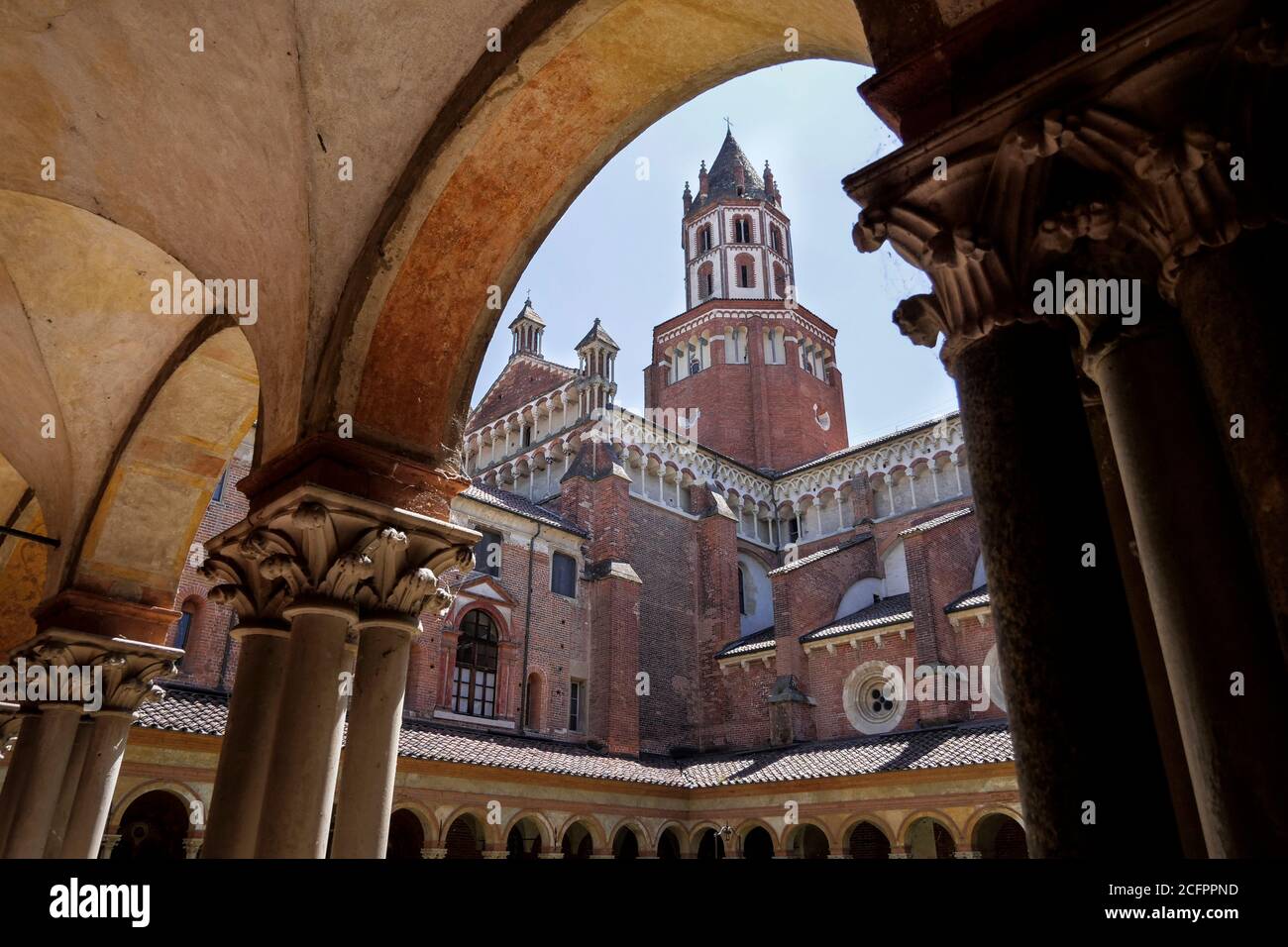 The cathedral of St. Andrew in the city of Vercelli, Italy Stock Photo ...