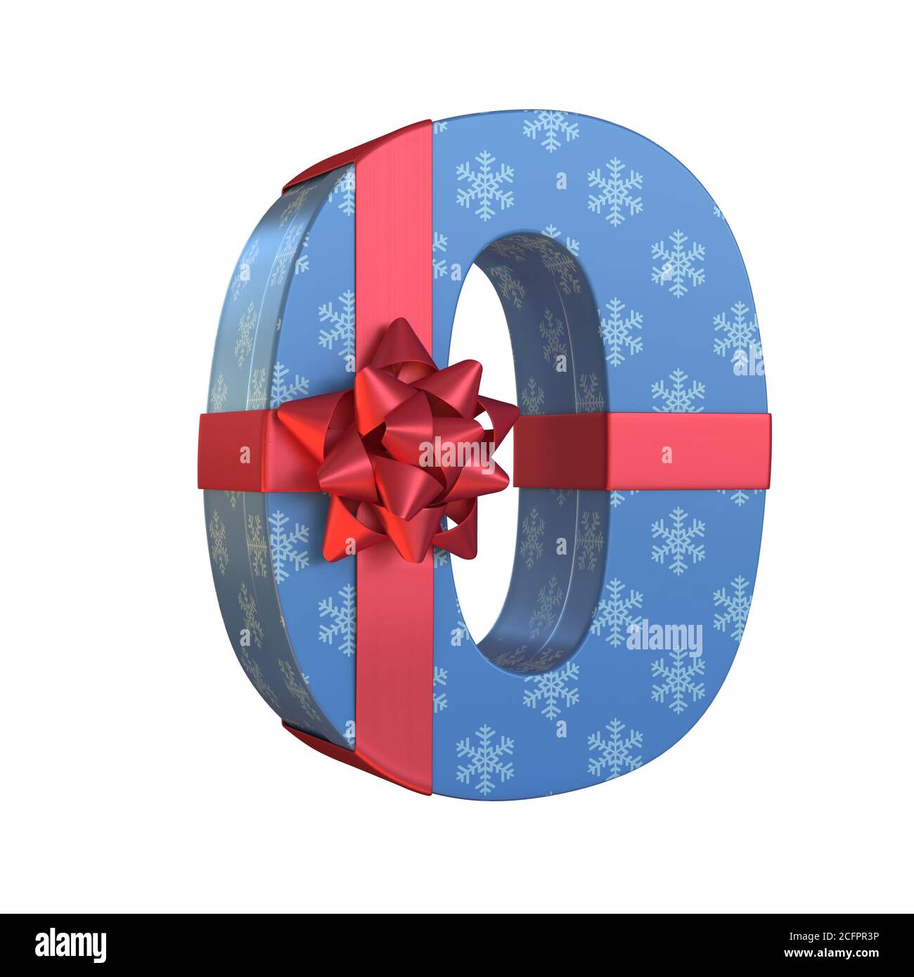 Gift box with red ribbon bow 3d font, present alphabet 3d rendering ...