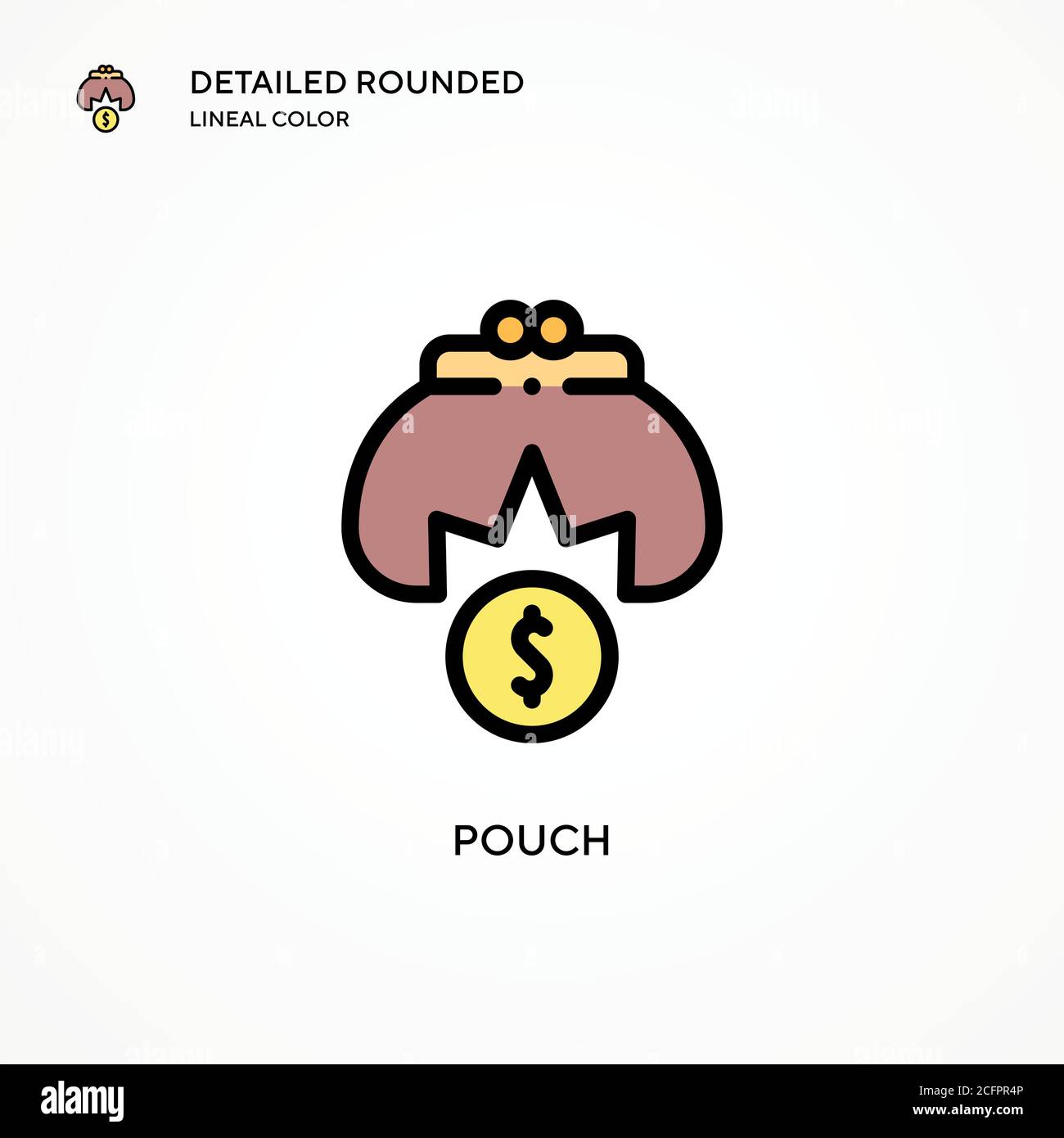 Pouch vector icon. Modern vector illustration concepts. Easy to edit ...