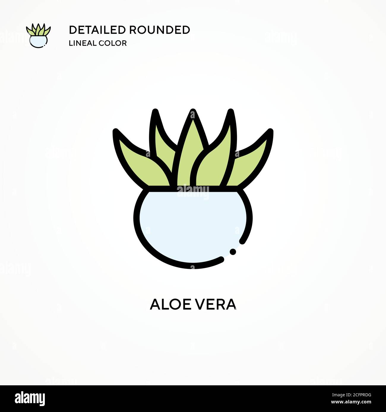 Aloe vera vector icon. Modern vector illustration concepts. Easy to ...