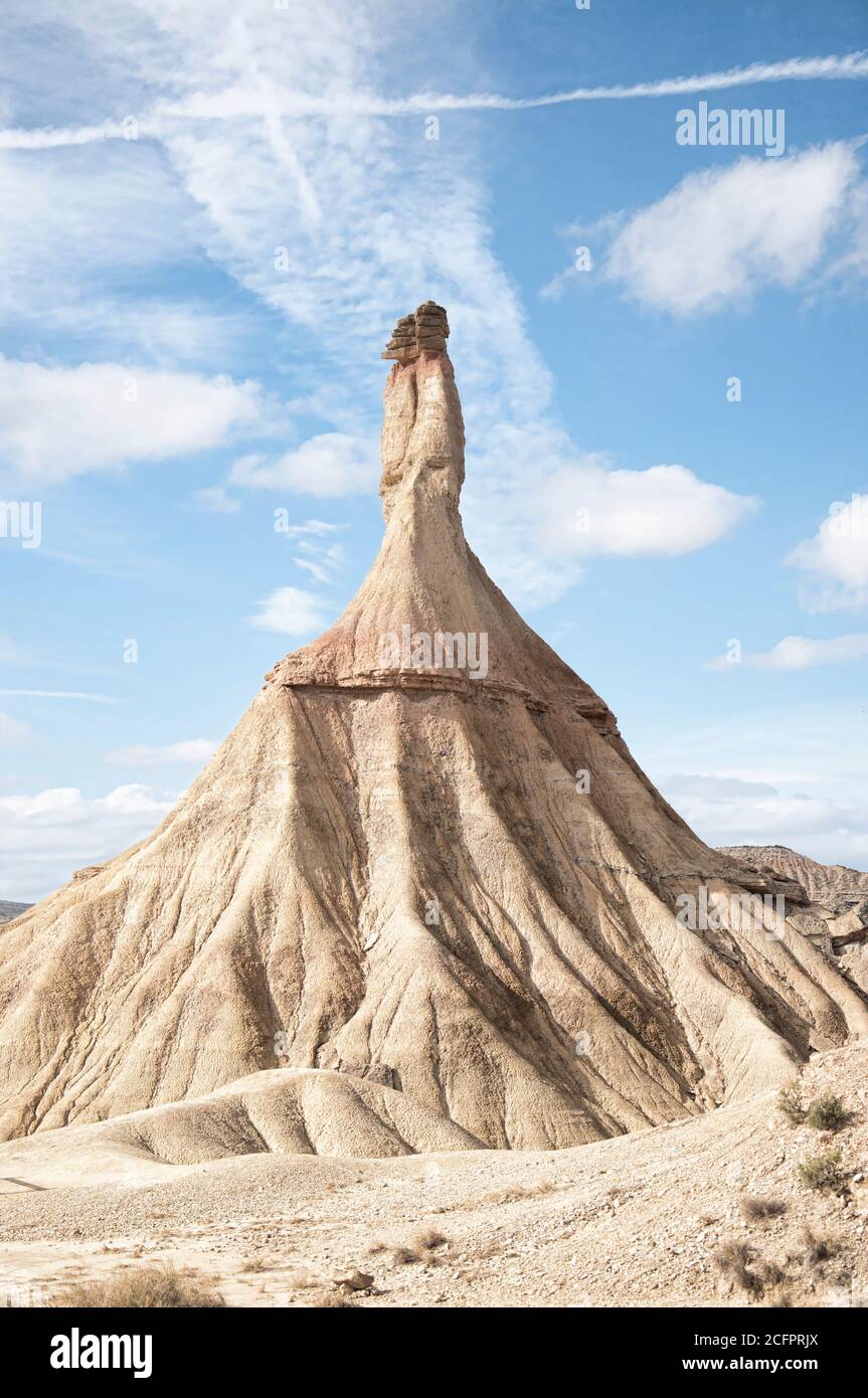 Castildetierra the most famous hill (called cabezo) of Bardenas Reales ...