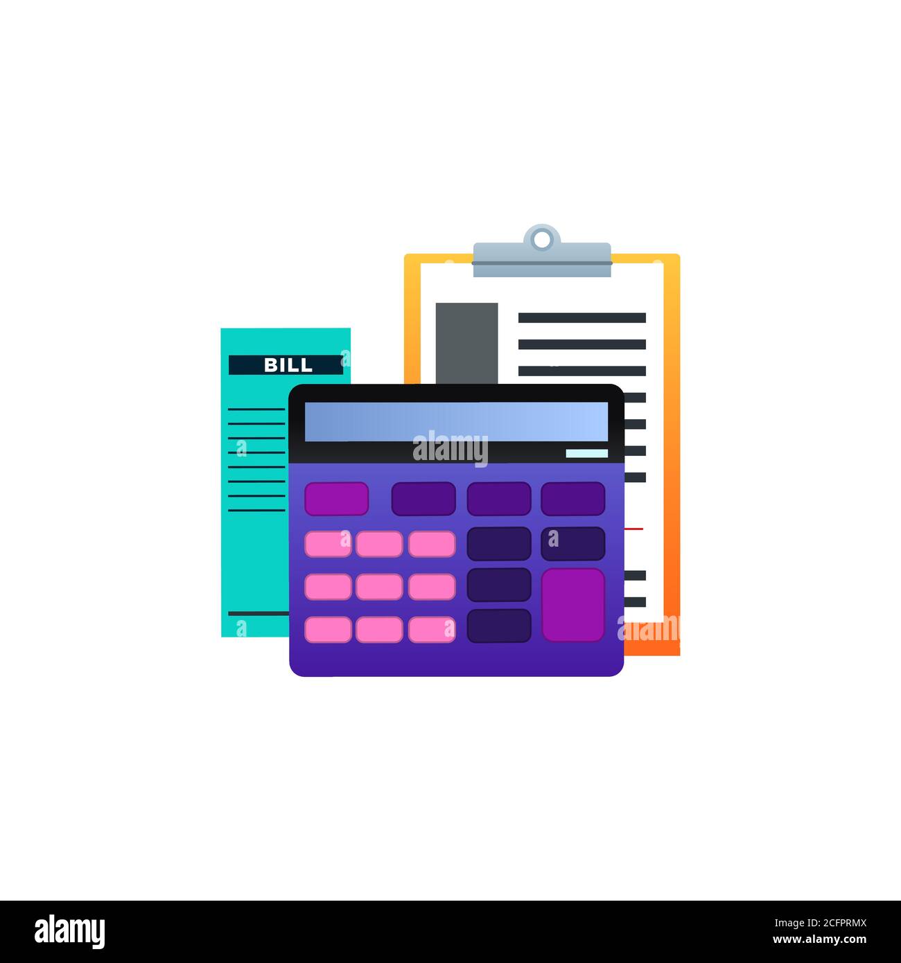 Bookkeeping Vector isolated icon in flat design Stock Vector Image ...