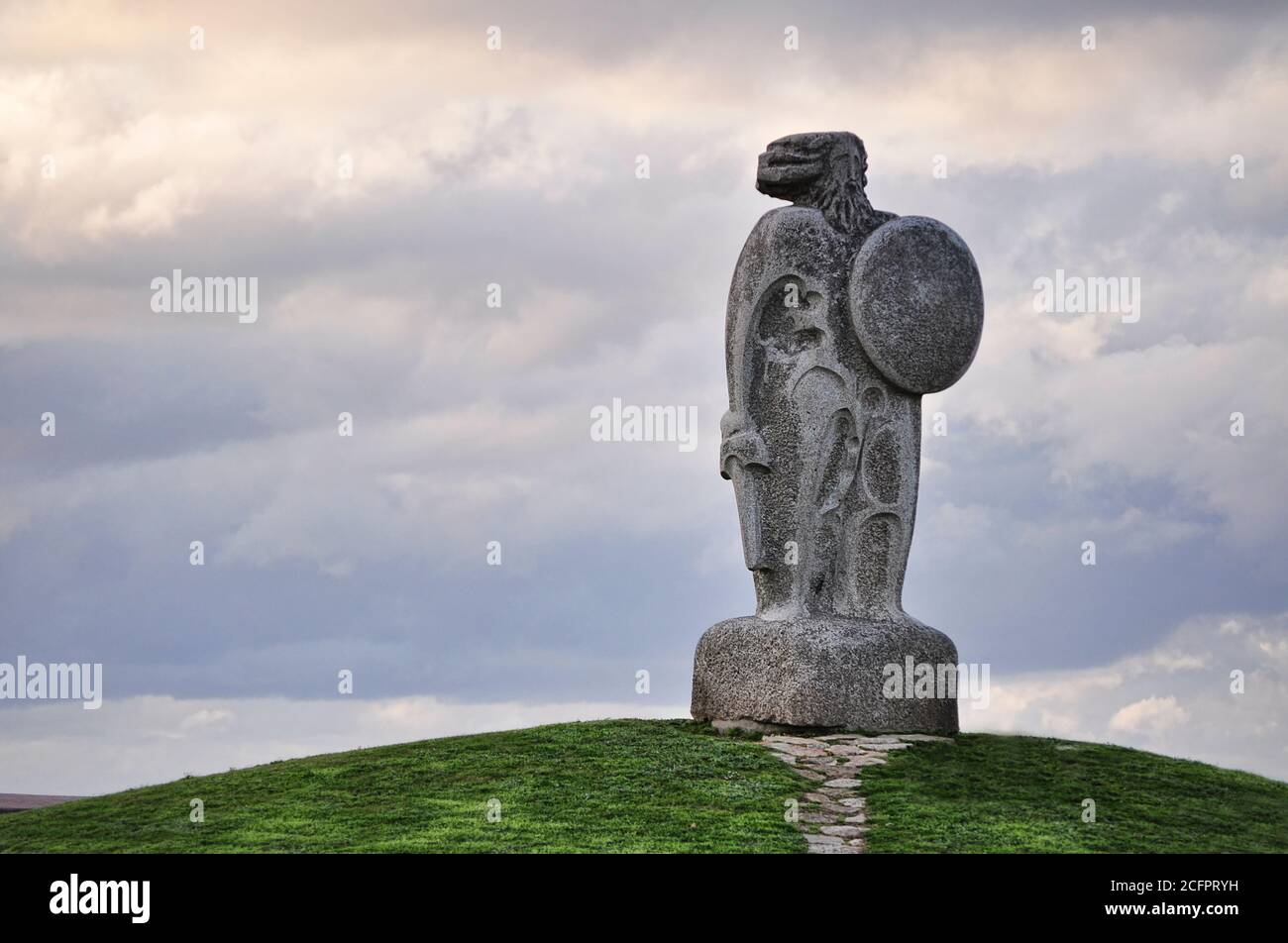 Statue that pays homage to Breogán, a Celtic king of Galicia, located ...
