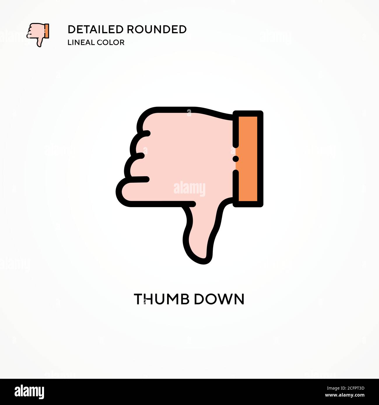 Thumb down vector icon. Modern vector illustration concepts. Easy to ...
